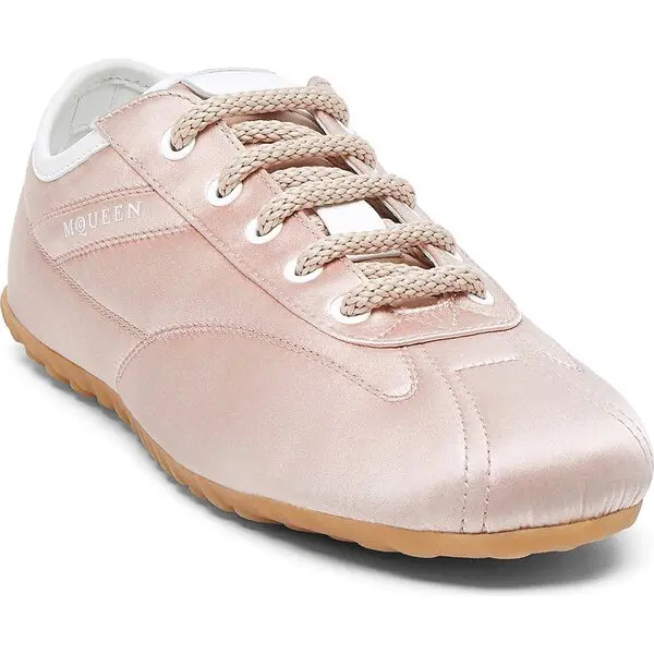 Alexander McQueen Silk Blend Lace-up Sneakers
