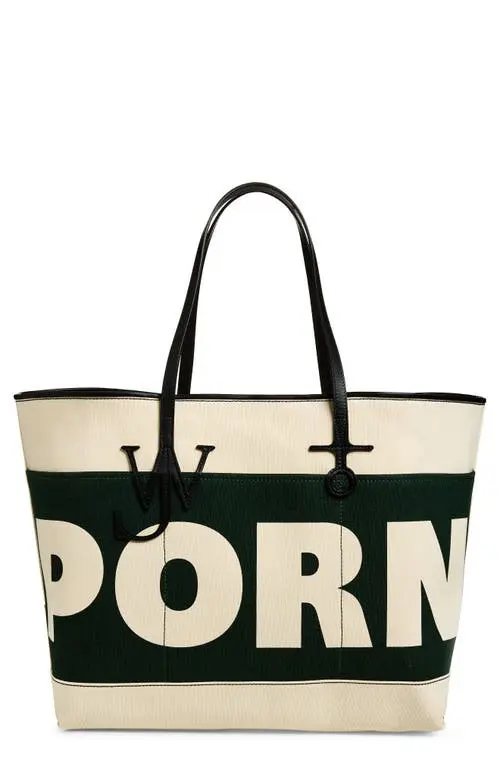 JW Anderson Xl Anchor Tote - Green/natural