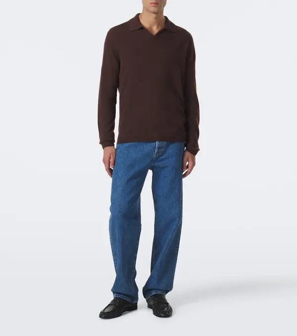 THE ROW Ripley Cashmere Polo Sweater