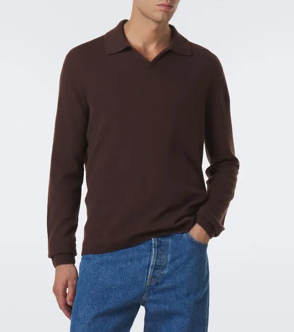 THE ROW Ripley Cashmere Polo Sweater