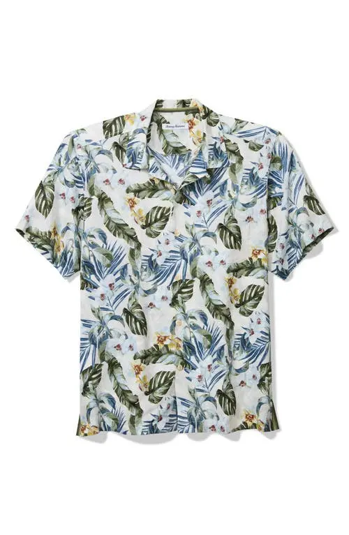 Tommy Bahama Orchid O'lei Short Sleeve Linen Button-up Shirt