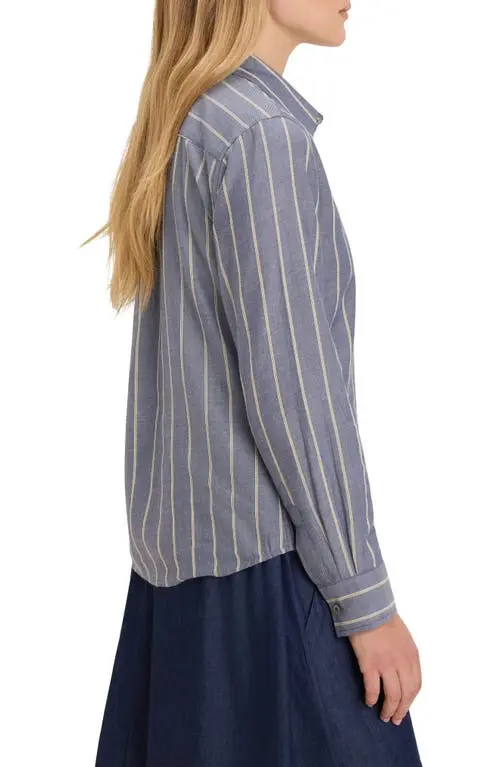 NZ BY NIC AND ZOE Dobby Striped Button Front Shirt