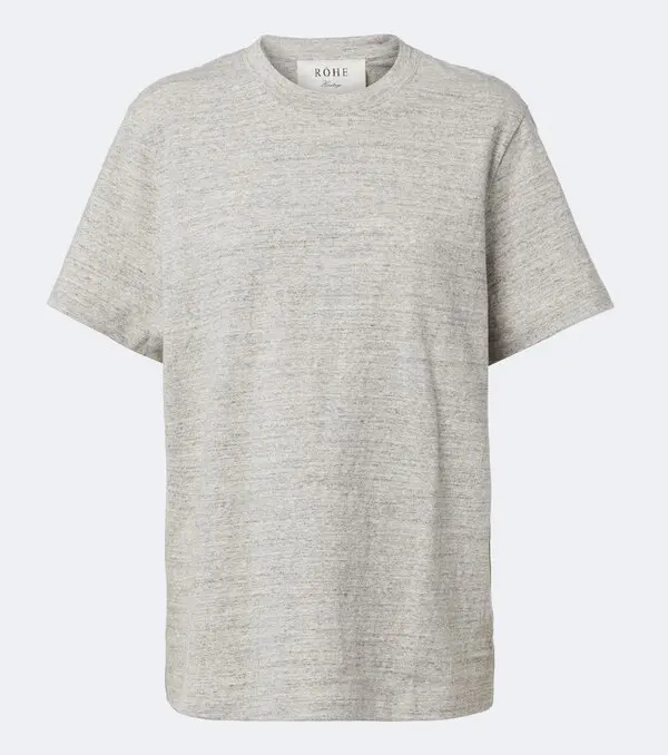 RÓHE Cotton Jersey T-shirt - Grey
