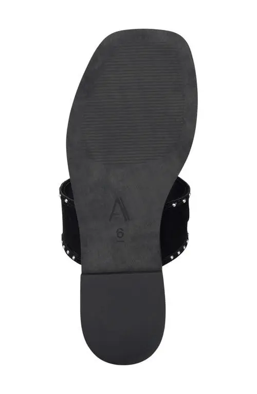 ARTISAN CRAFTED BY ZIGI Lynwood Leather Flip Flop Sandal - Black Suede