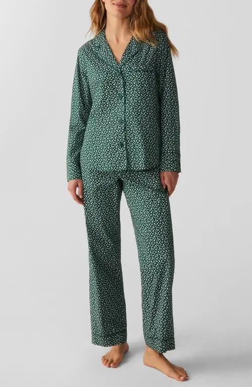 PETITE PLUME Floral Cotton Poplin Pajamas