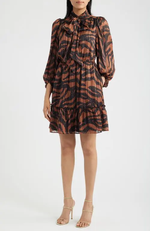 Eliza J Metallic Blouson Dress