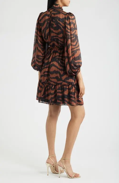 Eliza J Metallic Blouson Dress