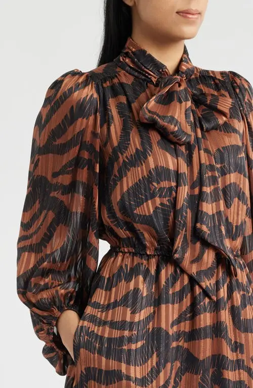 Eliza J Metallic Blouson Dress