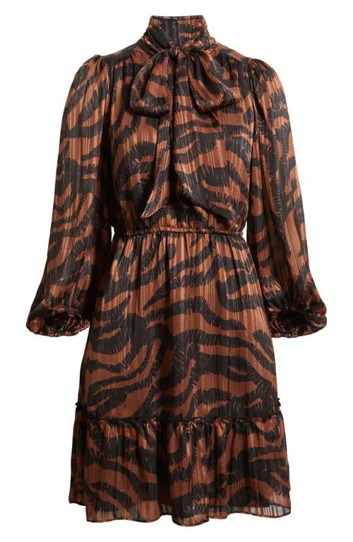 Eliza J Metallic Blouson Dress