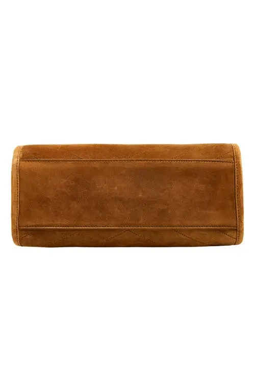 Saint Laurent Small Niki Matelassé Suede Shopping Tote