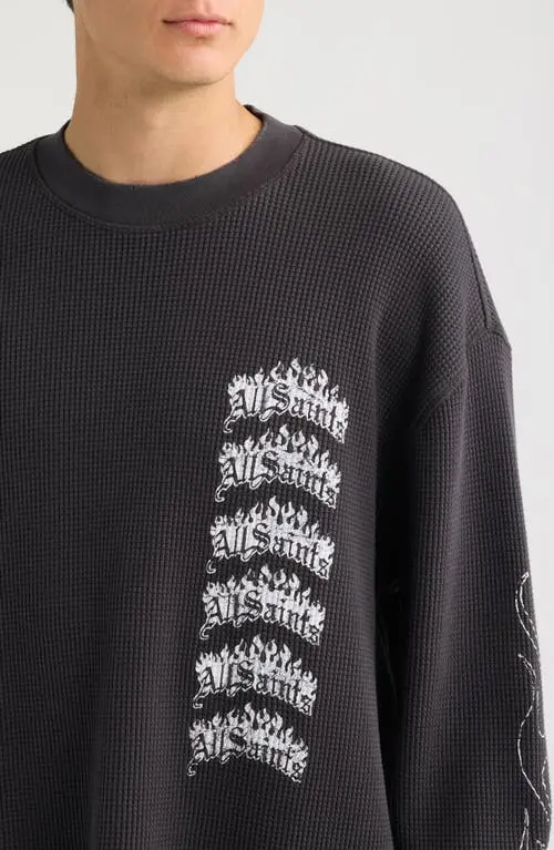 ALLSAINTS Incendo Graphic Organic Cotton Long Sleeve T-shirt