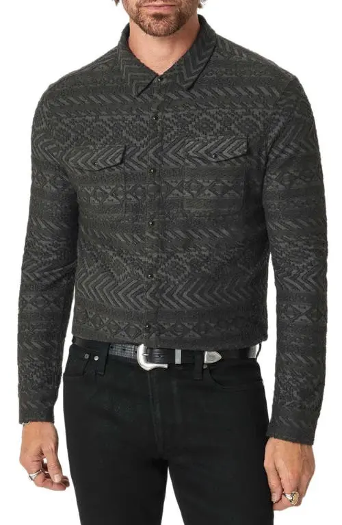 John Varvatos Glover Textured Snap-up Western Shirt