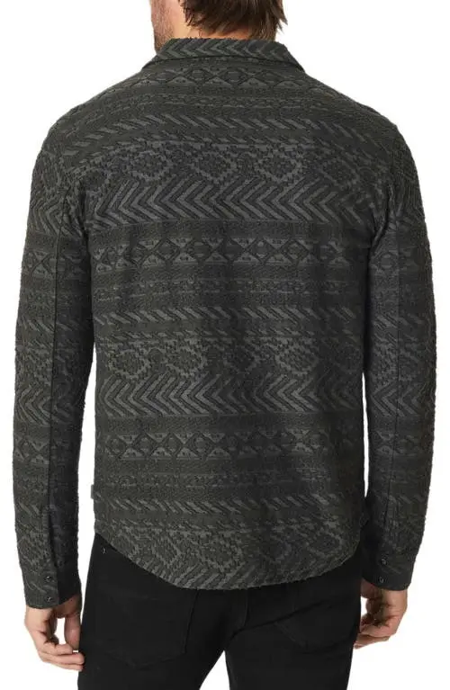 John Varvatos Glover Textured Snap-up Western Shirt