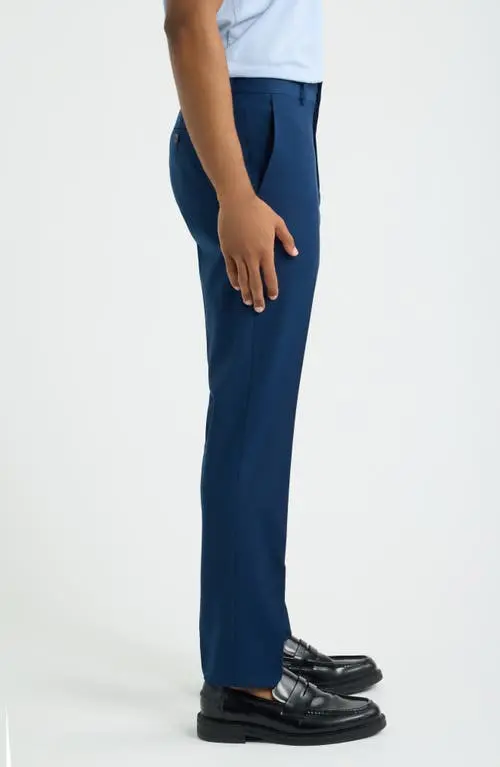 OPEN EDIT Skinny Fit Pleated Suit Pants - Navy Pageant