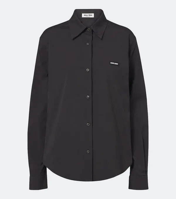 Miu Miu Cotton-blend Poplin Shirt