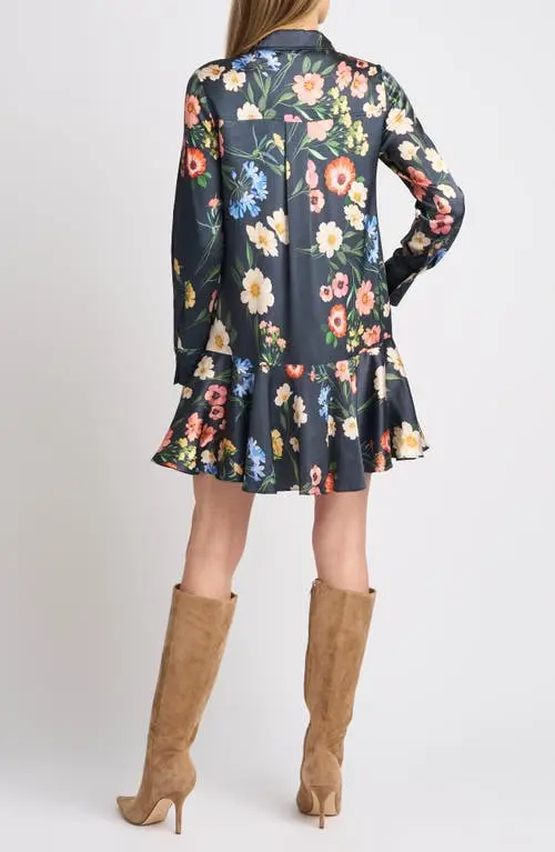 Ted Baker London Gloria Floral Long Sleeve Shirtdress