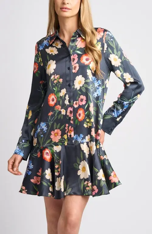 Ted Baker London Gloria Floral Long Sleeve Shirtdress