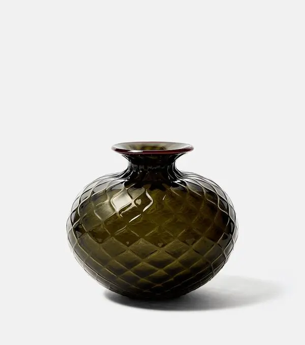VENINI Monofiori Balloton Small Murano Glass Vase - Green