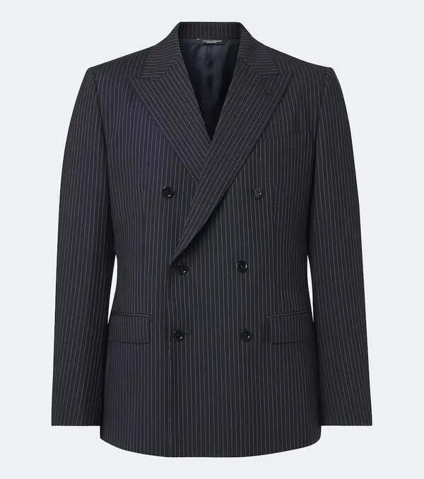 Dolce & Gabbana Pinstripe Double-breasted Wool-blend Blazer