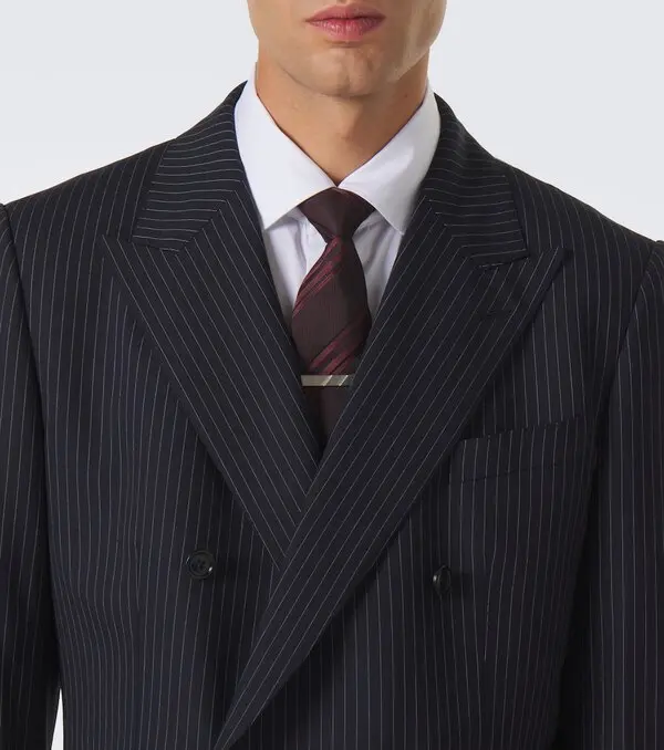 Dolce & Gabbana Pinstripe Double-breasted Wool-blend Blazer