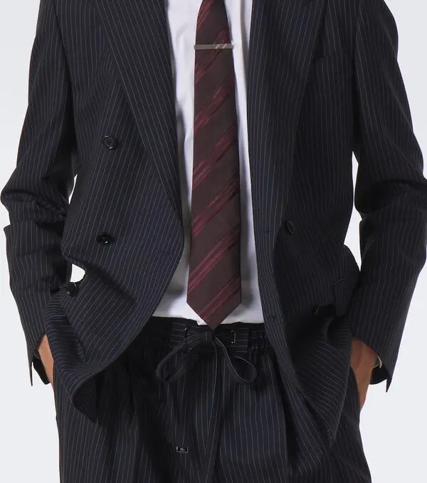 Dolce & Gabbana Pinstripe Double-breasted Wool-blend Blazer