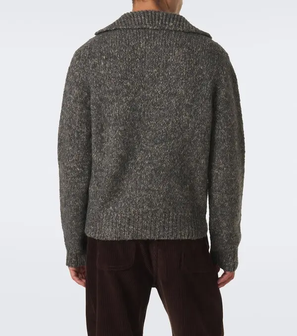 Dolce & Gabbana Wool, Alpaca, And Linen Polo Sweater