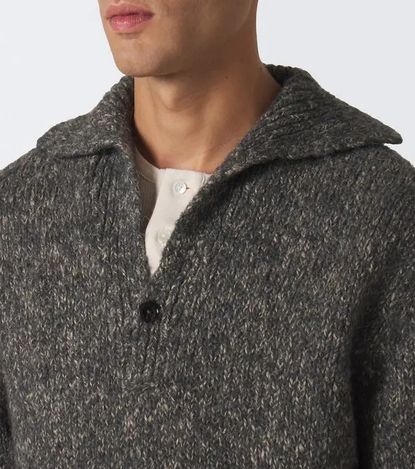 Dolce & Gabbana Wool, Alpaca, And Linen Polo Sweater