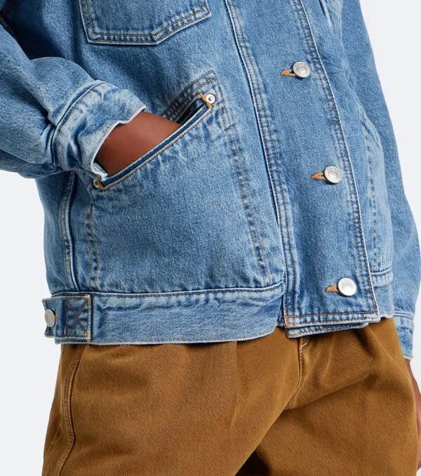 Isabel Marant Étoile Pimia Fleece-trimmed Denim Jacket - Blue