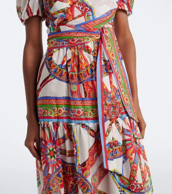 Dolce & Gabbana Carretto Cotton Maxi Dress
