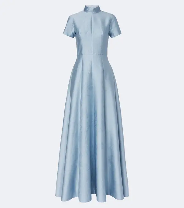 EMILIA WICKSTEAD Malinda Floral Cloqué Gown - Blue
