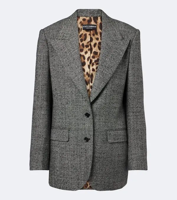 Dolce & Gabbana Virgin Wool Tweed Blazer