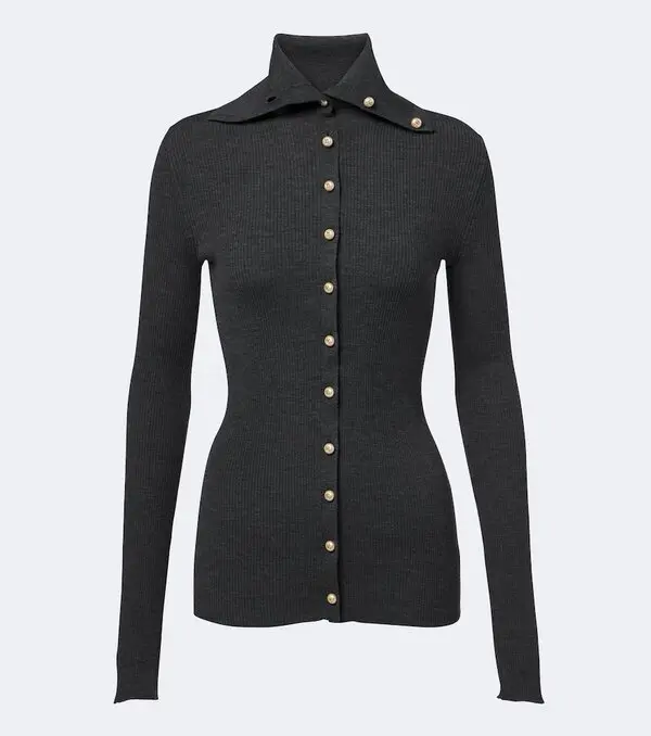 Dolce & Gabbana Embellished Ribbed-knit Wool Cardigan
