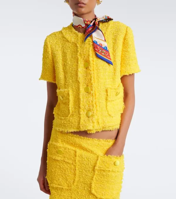 Dolce & Gabbana Cotton-blend Bouclé Jacket