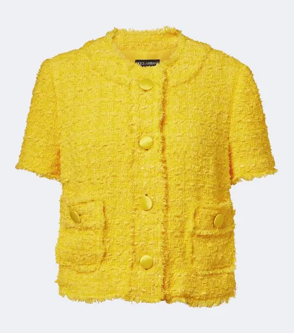 Dolce & Gabbana Tweed Jacket - Yellow
