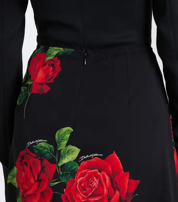 Dolce & Gabbana Floral Silk And Cotton-blend Midi Skirt - Multicoloured