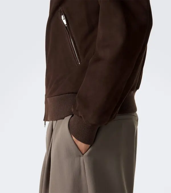 ARMA Didier Suede Bomber Jacket - Brown
