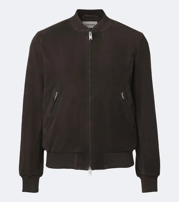 ARMA Didier Suede Bomber Jacket - Brown