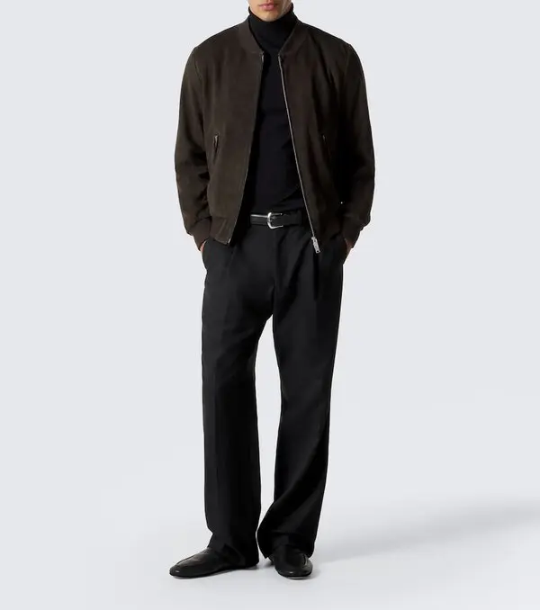 ARMA Didier Suede Bomber Jacket - Brown