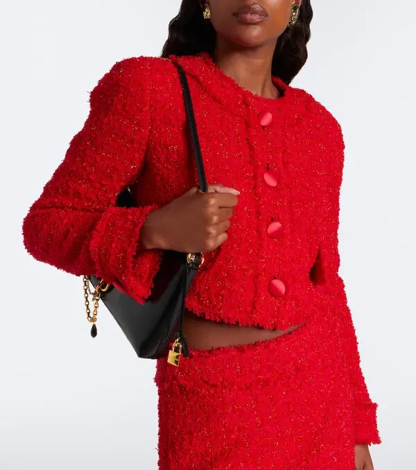 Dolce & Gabbana Cropped Cotton-blend Tweed Jacket