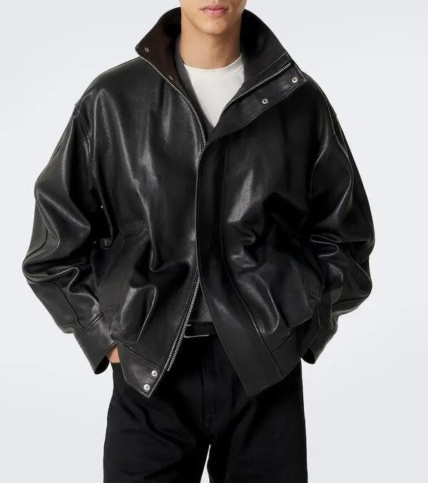 ARMA Paulo Leather Blouson Jacket - Black