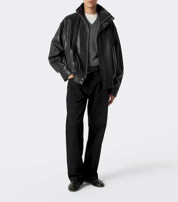 ARMA Paulo Leather Blouson Jacket - Black