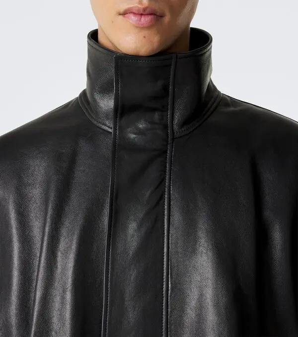 ARMA Paulo Leather Blouson Jacket - Black