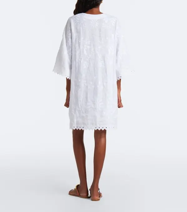 ERES Embroidered Linen Mini Dress