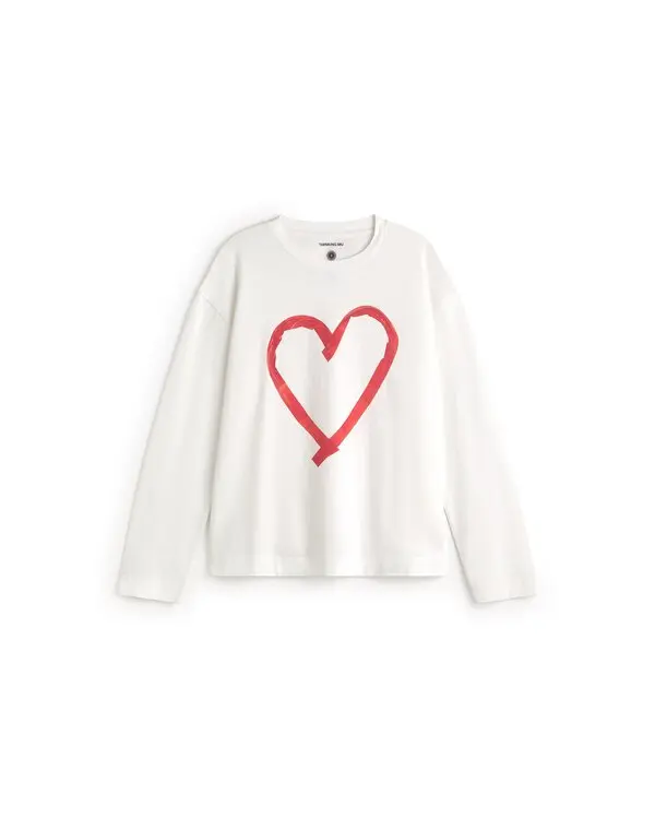 THINKING MU Heart Tape Emily Long-sleeve T-shirt
