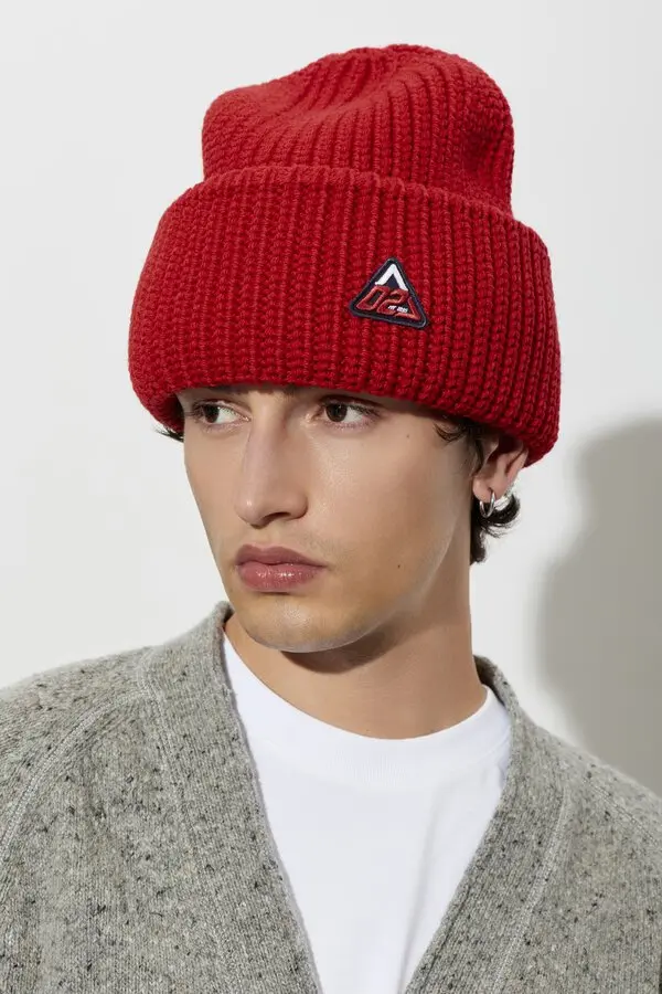 Dsquared2 Wool Beanie With Sewn-on Logo