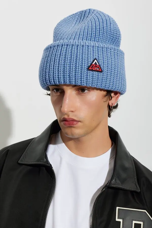 Dsquared2 Wool Beanie With Sewn-on Logo