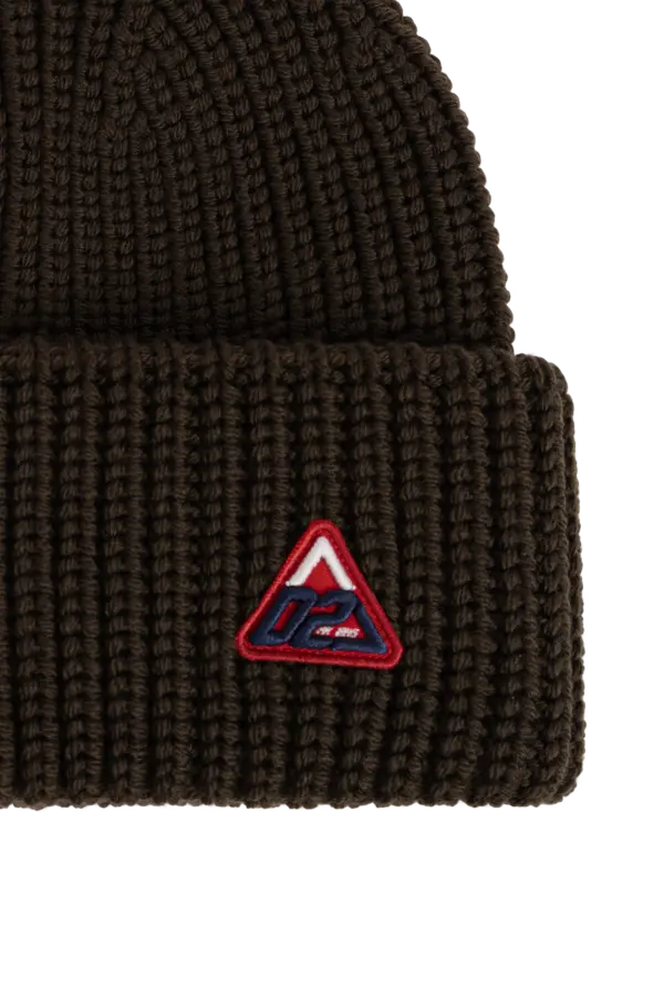 Dsquared2 Wool Beanie With A Sewn-on Logo