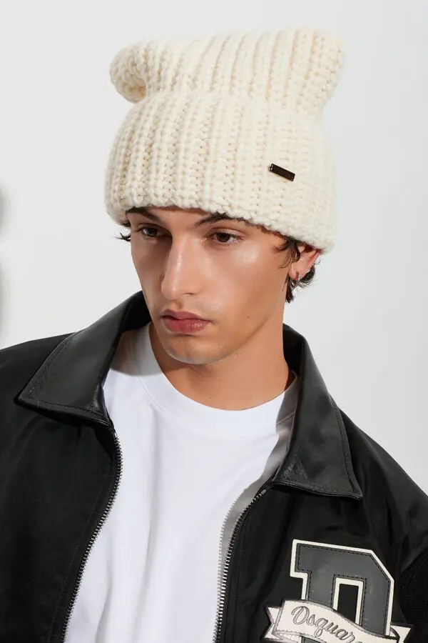 Dsquared2 Wool Beanie With Patch