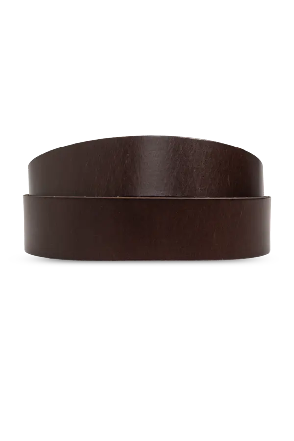 ALLSAINTS Wide Leather Belt With Embossed Logo Detail