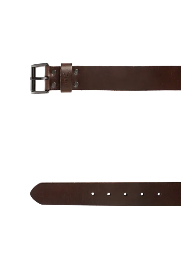 ALLSAINTS Wide Leather Belt With Embossed Logo Detail